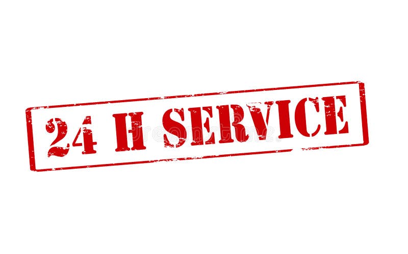 Twenty four hours service stock illustration. Illustration of ...
