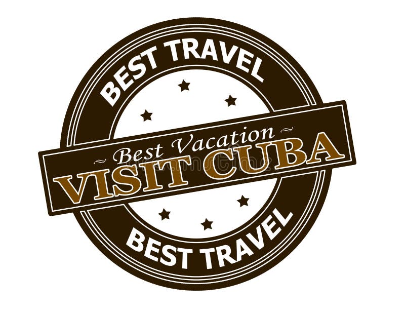 Visit Cuba stock illustration. Illustration of inside - 104339592