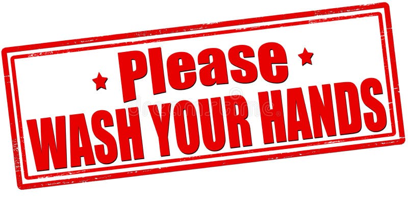 Wash your hands stock illustration. Illustration of stamp - 109025281