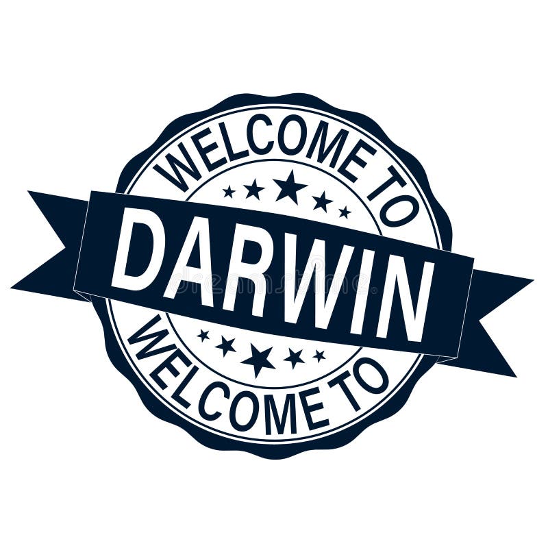 Rubber Stamp with Text Welcome To Darwin, Australia on White, Vector ...