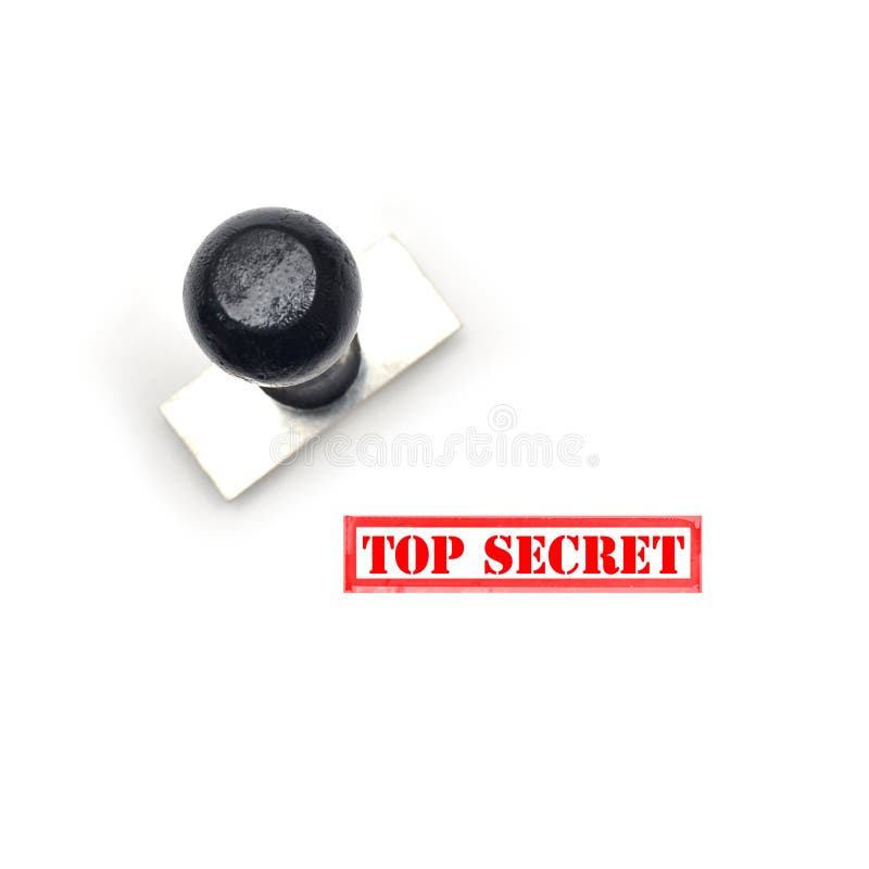 Rubber Stamp TOP SECERT stock image. Image of studio - 76097907