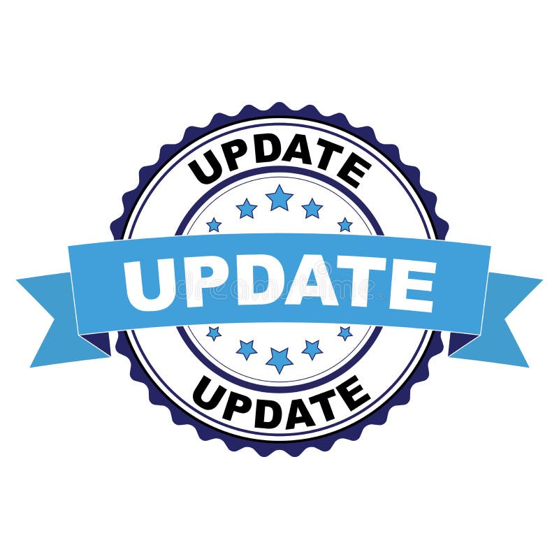 Rubber Stamp with Update Concept Stock Vector - Illustration of black ...