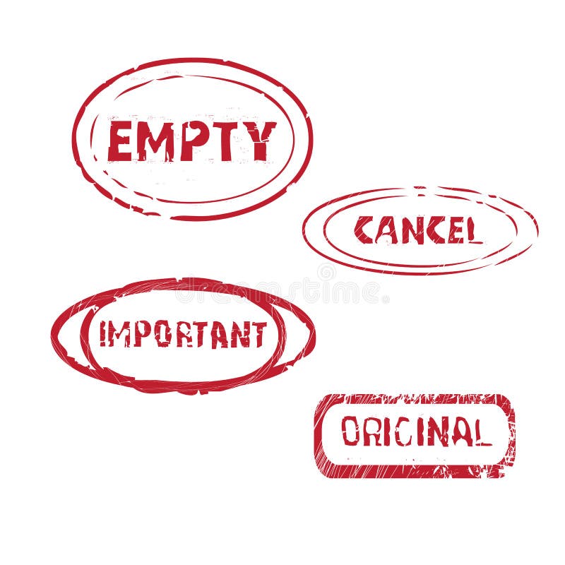 Empty rubber stamps stock vector. Illustration of mark - 10610015