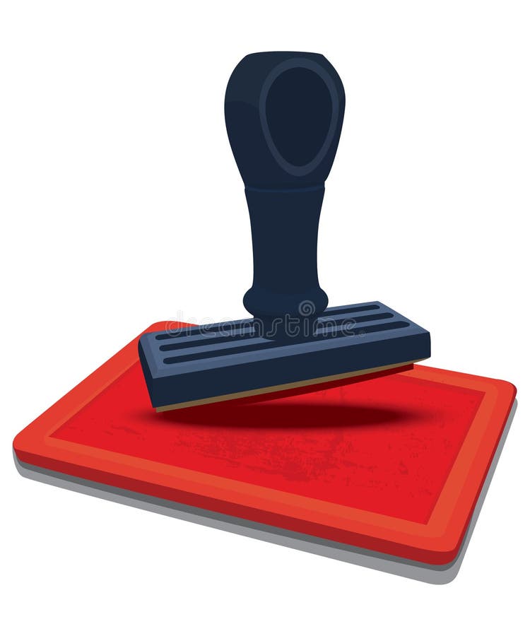 Rubber Stamp on White Background Vector Design Stock Illustration ...