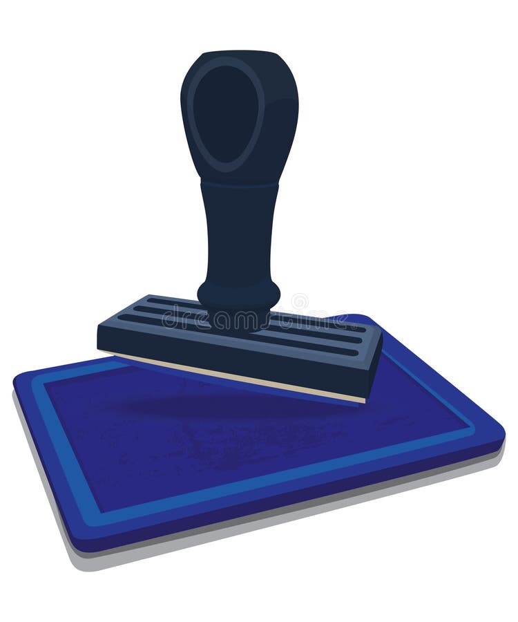 Rubber Stamp on White Background Vector Design Stock Illustration ...