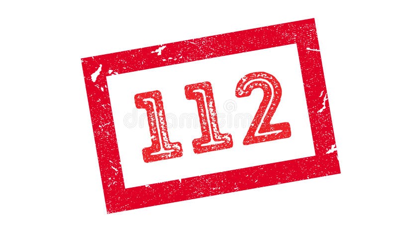 112 rubber stamp stock illustration. Illustration of hotline - 83190701