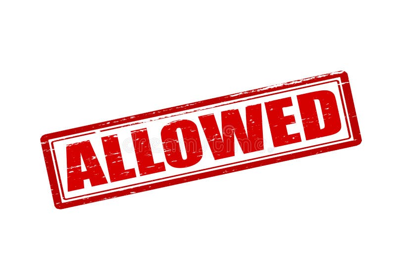 Allowed stock illustration. Illustration of concept - 109005536