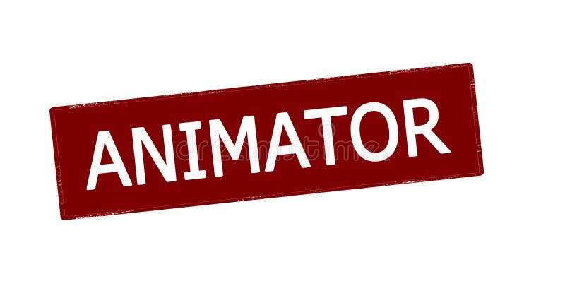 Stamp with Text Animator Inside Stock Illustration - Illustration of ...