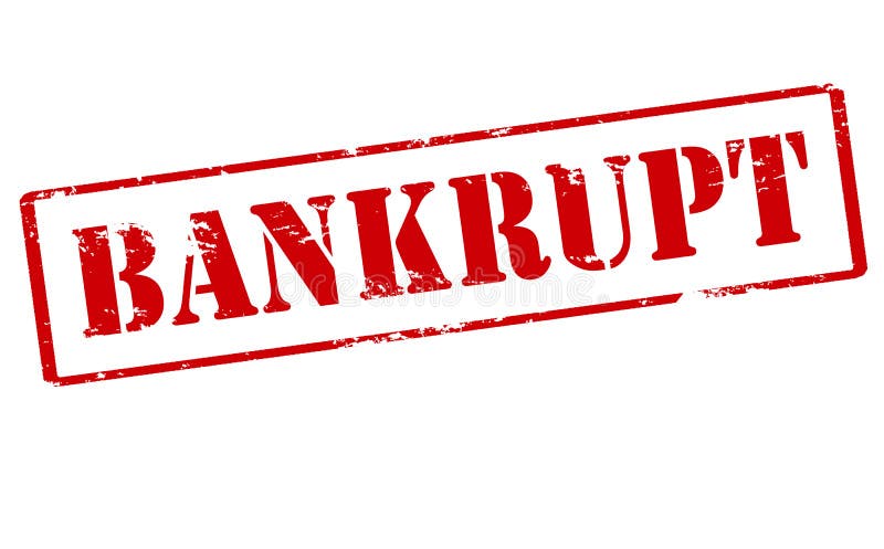 Bankrupt stock illustration. Illustration of word, sink - 92089611