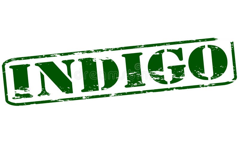 Word INDIGO. Vector Decorative Zentangle Object for Decoration Stock ...