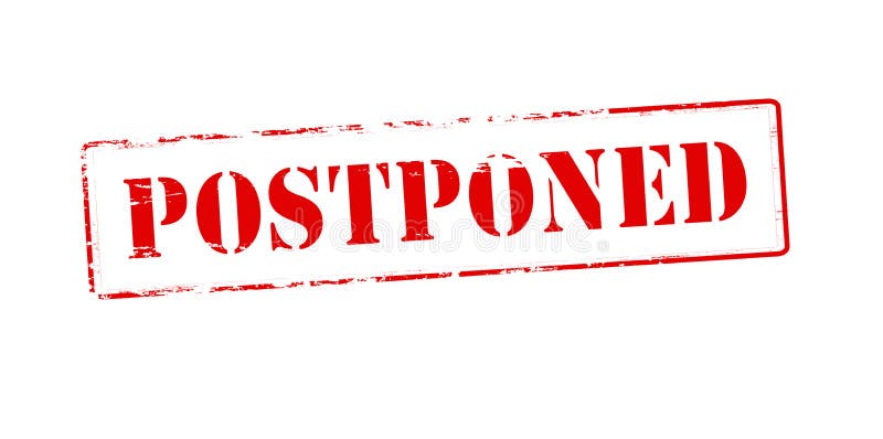 Postponed stock vector. Illustration of rectangular - 104337553