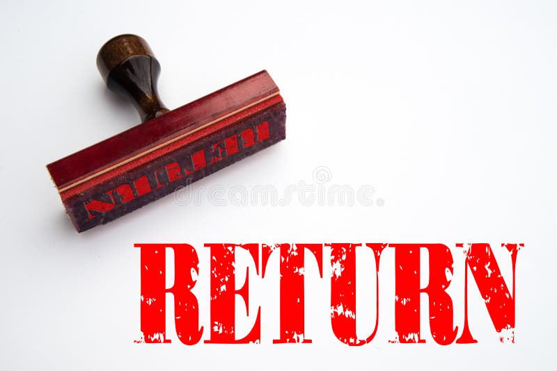 Rubber Stamp with the Word RETURN Stock Illustration - Illustration of ...