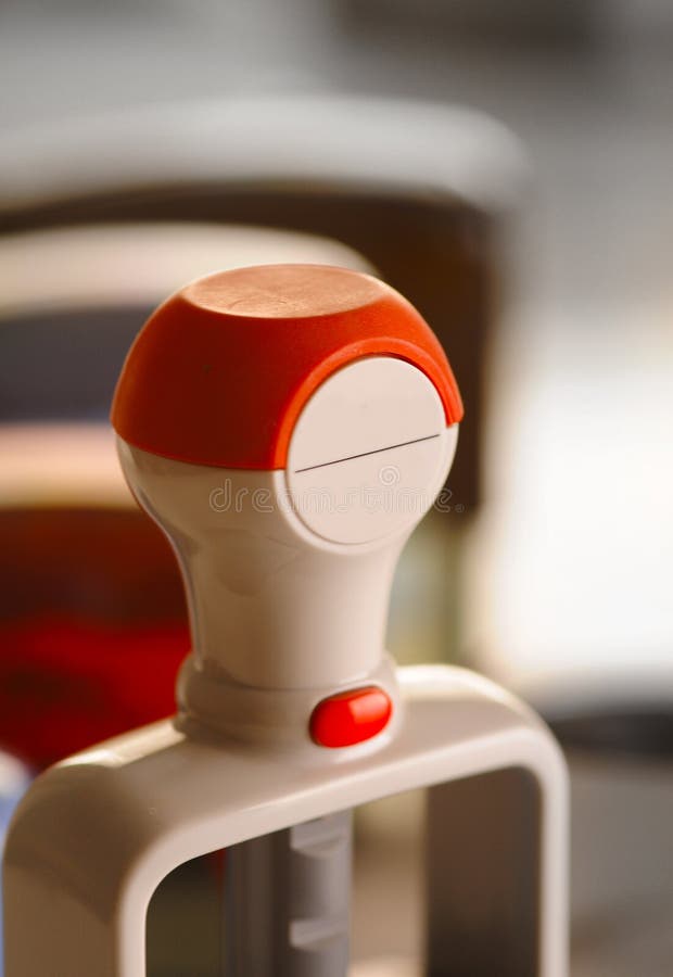 Automatic Rubber Stamp Tool Stock Photo - Image of press, equipment ...