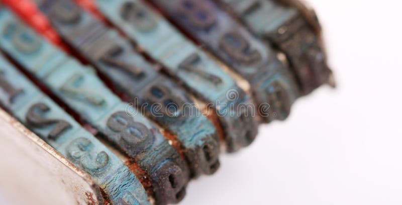 Rubber Stamps Macro Numbers Stock Photo - Image of numbers, postal ...