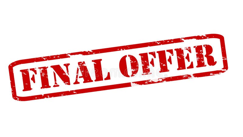 Final offer stock illustration. Illustration of tender - 108952175