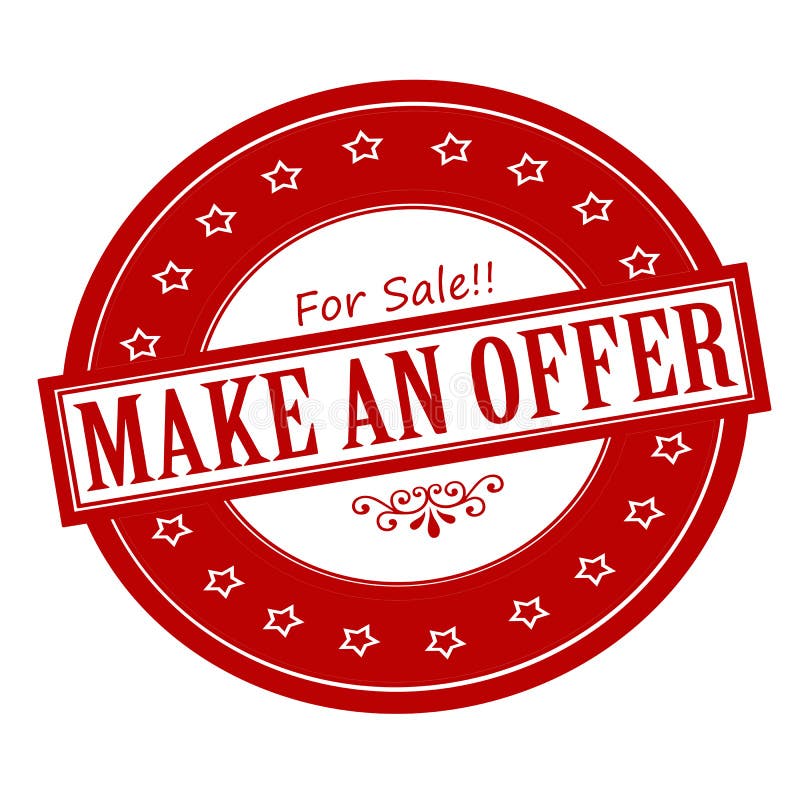 Make An Offer Words For Sale Real Estate Sign Buyer Price Stock ...