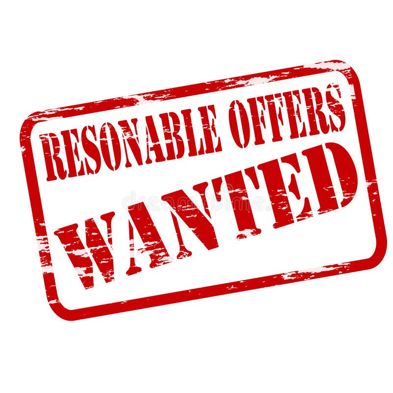 Reasonable offers stock illustration. Illustration of tender - 108950850