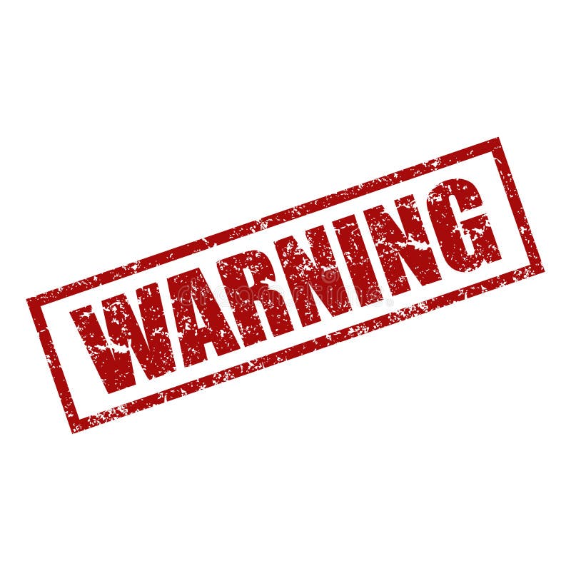 Rubber Stamps with Word Warning Inside. Vector Illustration Stock ...