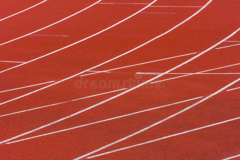 Rubber Standard of Athletics Stadium Running Track Stock Image - Image ...
