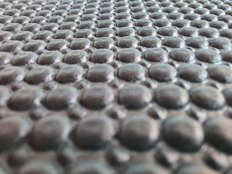Rubber Surface with Small Polka Dots in Black Color, Selective Focus ...