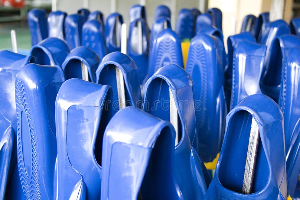 Rubber Swim Fins stock photo. Image of underwater, production - 3687434