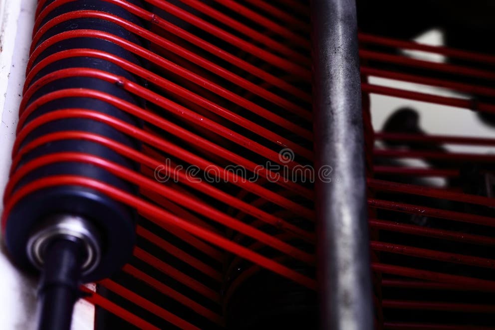 Rubber Thread on the Shafts of Clamping Mechanism Stock Image - Image ...