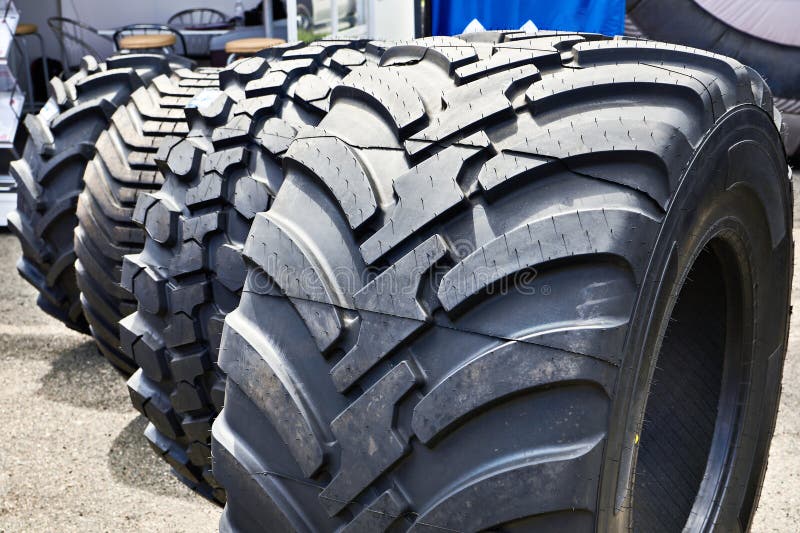 Rubber Tire Black for Tractor Agriculture Stock Photo - Image of black ...
