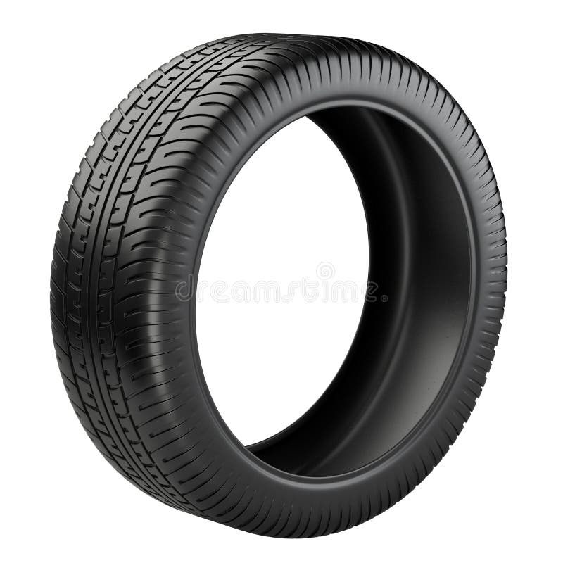 Rubber Tire Wheel Front View. Stock Illustration - Illustration of ...