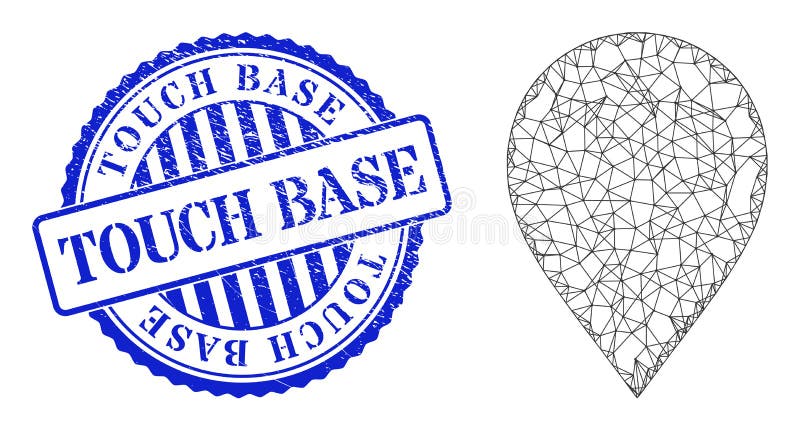 Rubber Touch Base Badge and Network Map Marker Mesh Stock Vector ...