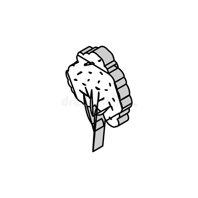 Rubber Tree Jungle Amazon Isometric Icon Vector Illustration Stock ...