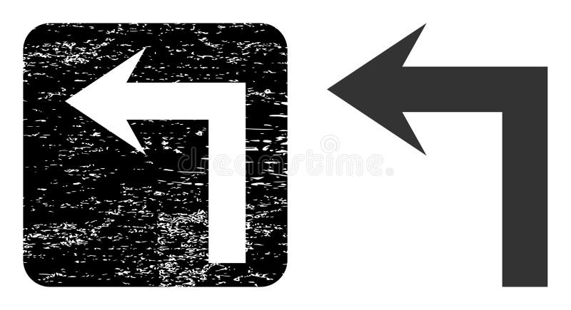 Rubber Turn Left Carved Stamp Stock Vector - Illustration of left ...