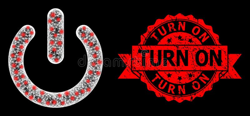 Rubber Turn on Seal and Bright Web Network Turn Off with Light Spots ...