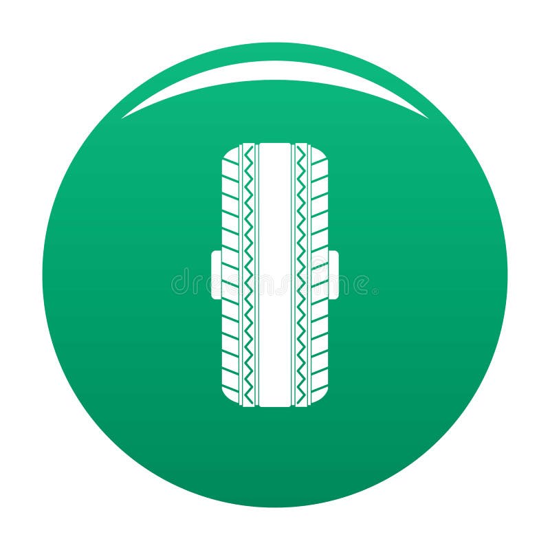 Rubber Tyre Icon Vector Green Stock Vector - Illustration of tire, race ...