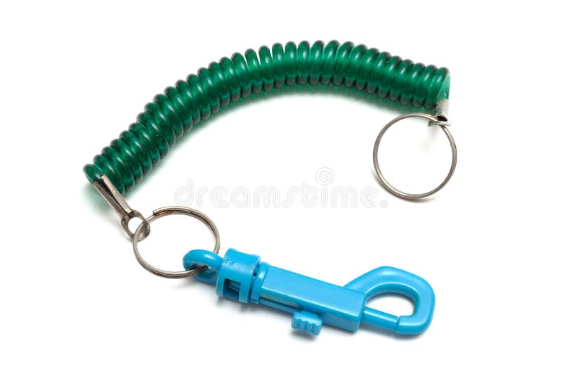 A Rubber Wrapped Steel Secure Loop Chain with Blue Plastic Quick ...