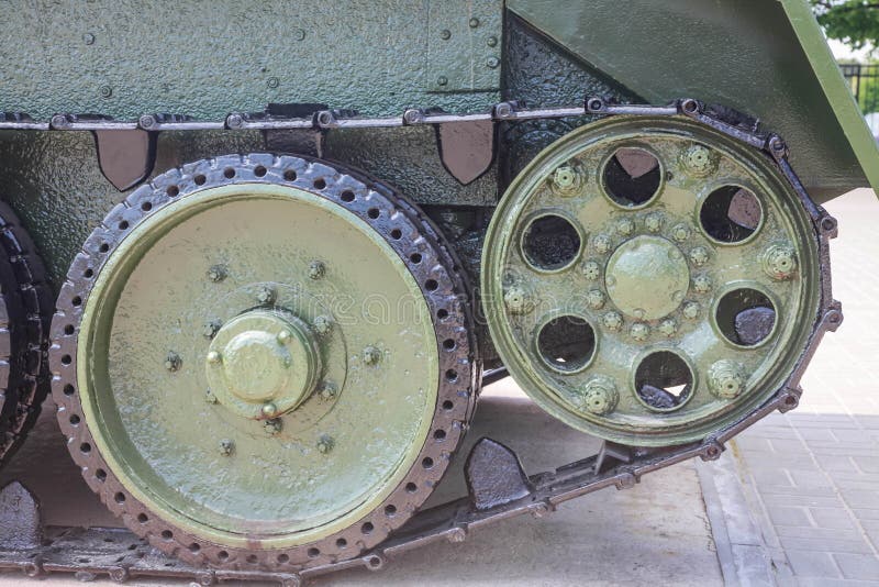 Rubberized Roller Soviet Tank BT, World War II Stock Photo - Image of ...