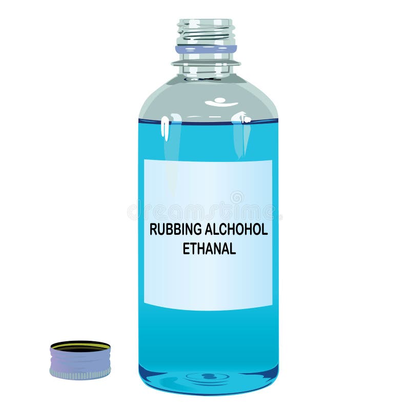 Rubbing Alcohol Ethanal Vector Stock Vector - Illustration of medical ...