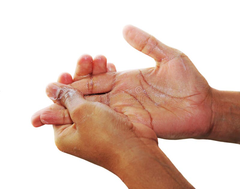 Rubbing Hands in Soap stock photo. Image of bathroom - 40542370