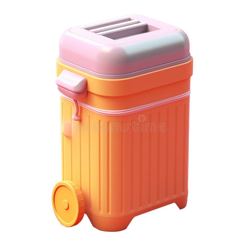 Rubbish Bin in 3D Style Trending Color Palette with Generative AI Stock ...