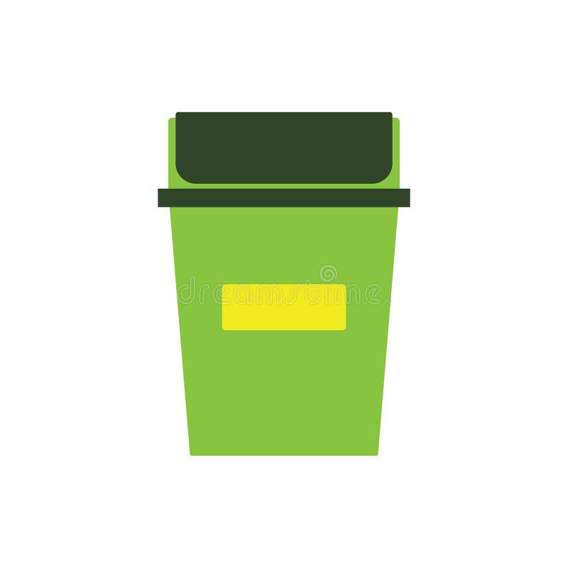 Rubbish Bin Icon Logo Vector Design Stock Vector - Illustration of ...