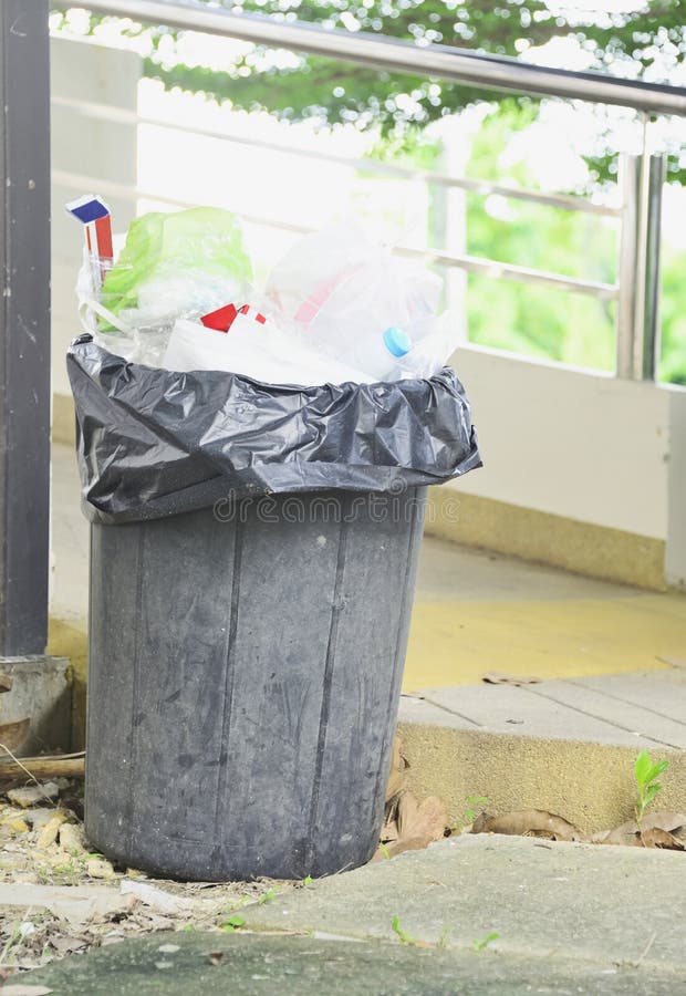 Rubbish bin stock photo. Image of green, rubbish, empty - 78608322