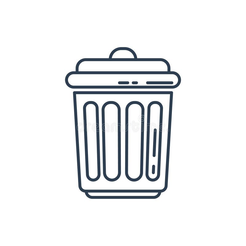 Rubbish Bin. Vector Illustration Decorative Design Stock Vector ...