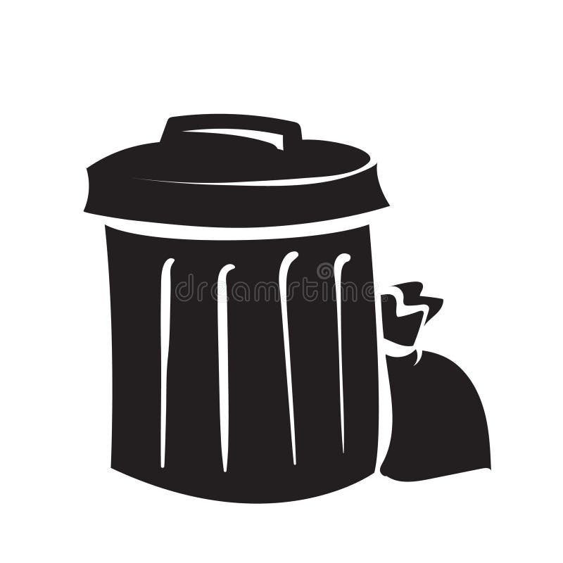 Rubbish Bin. Vector Illustration Decorative Design Stock Vector ...