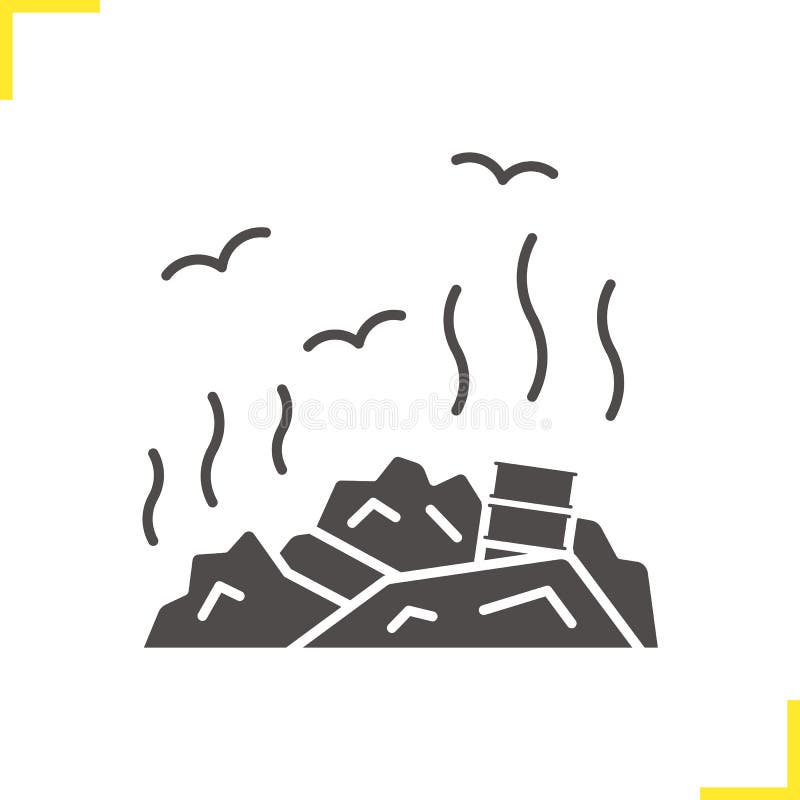 Rubbish dump icon stock vector. Illustration of environment - 81848139