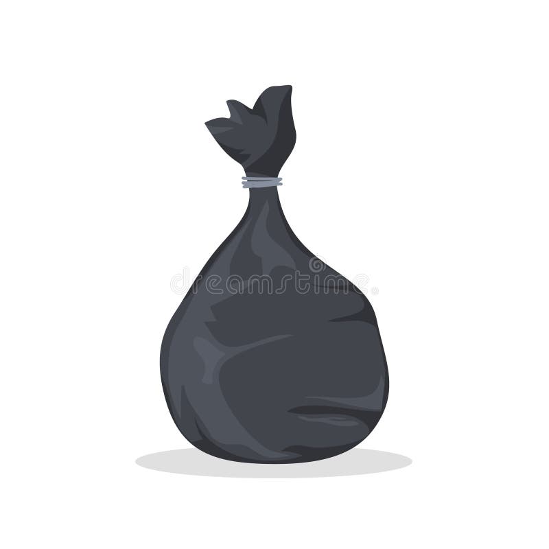 Rubbish Garbage Bag Vector Plastic Icon. Trash Rubbish Bin Cartoon ...
