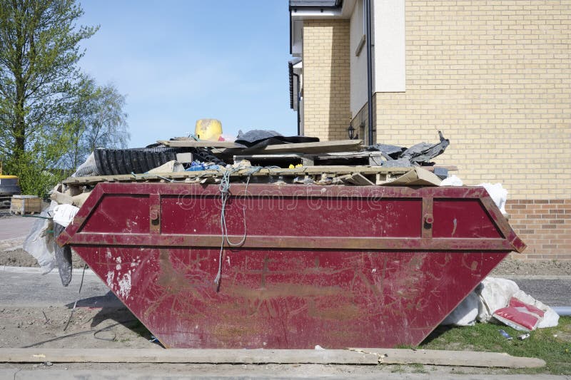 Rubbish and Garbage in Skip for Disposal at Dump Site Stock Photo ...