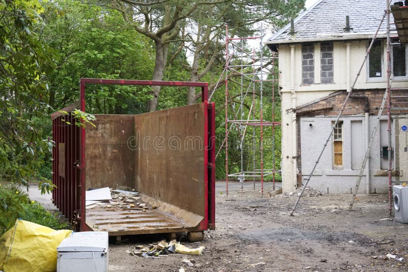 Rubbish and Garbage in Skip for Disposal at Dump Site Stock Photo ...