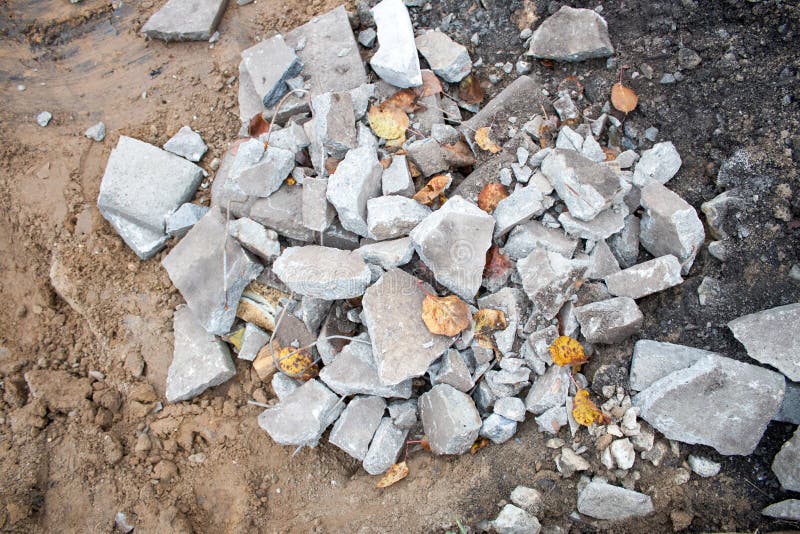 Rubble As a Background, Old Stock Image - Image of gray, background ...