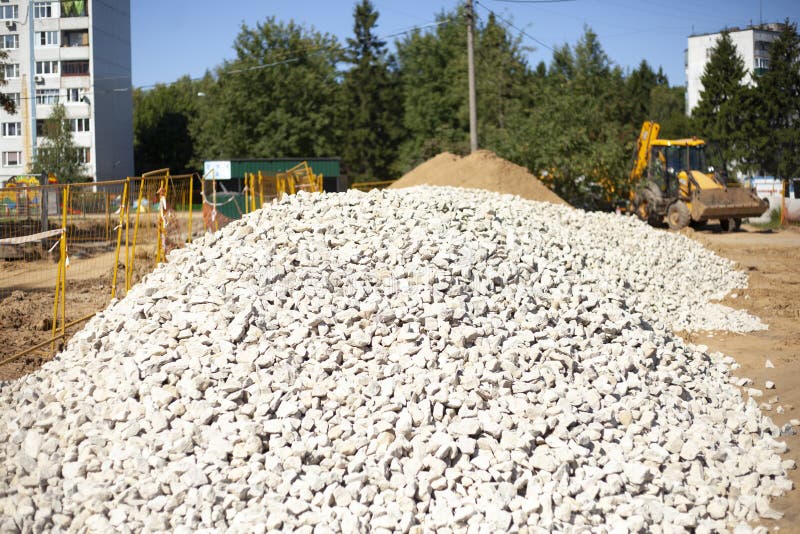 Rubble on Construction Site Stock Photo - Image of brickwork, material ...