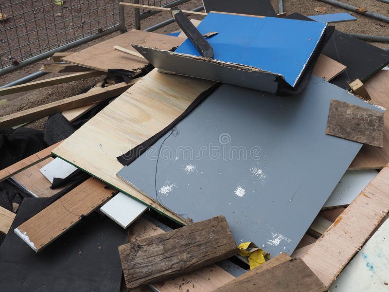 Rubble Debris from Building Demolition Stock Photo - Image of building ...