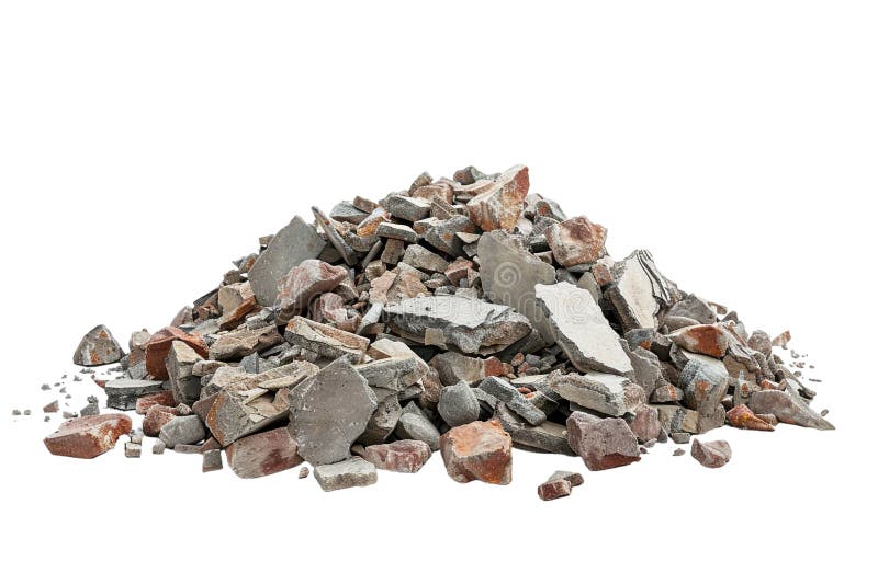 Rubble Debris Isolated on Transparent Background Stock Illustration ...